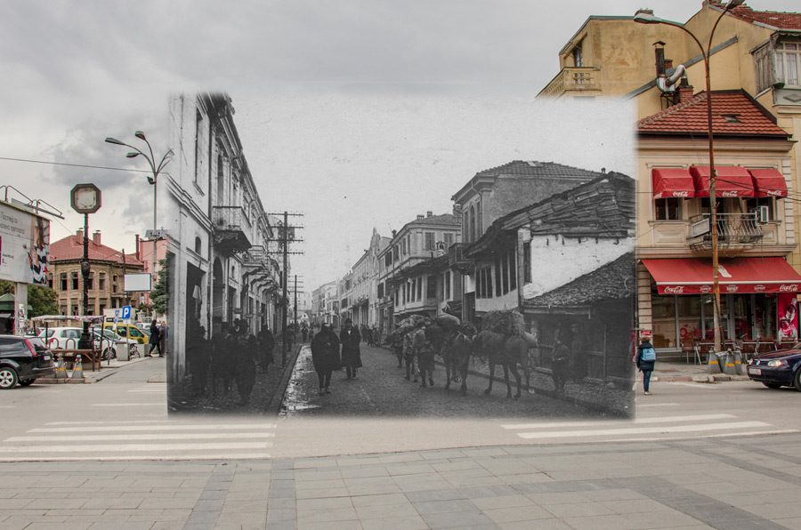 Street Shirok Sokak (near Hotel Epinal) – then and now | Bitola Info